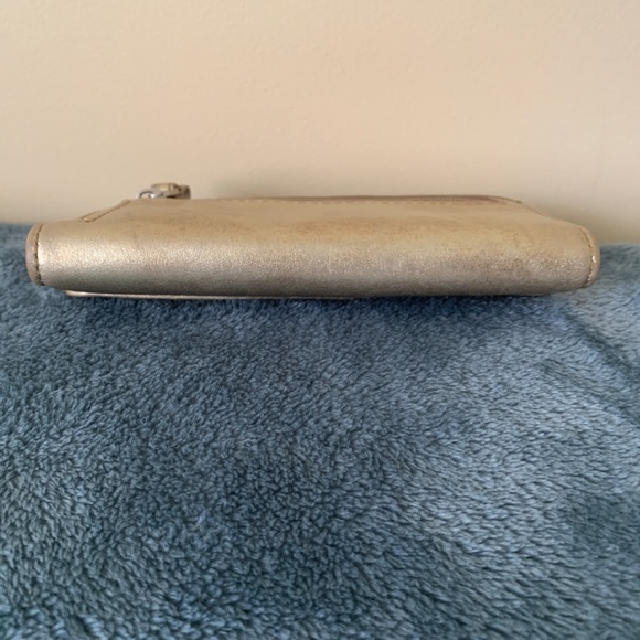 Fossil | Bags | Fossil Pewter Wallet | Poshmark